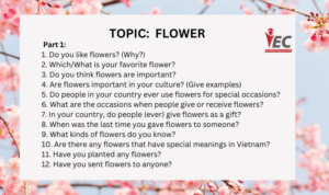 IELTS Speaking Topic: Flowers - IEC Edu